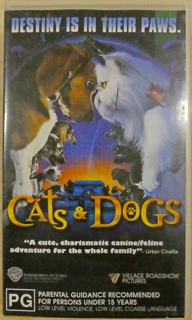 CATS & DOGS Retro Collectable Animation VHS Tape family PG $14.95 ...