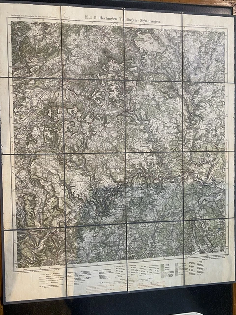 VINTAGE GERMAN MILITARY Canvas Folding Map. Ww1/ww2 $75.00 - PicClick AU