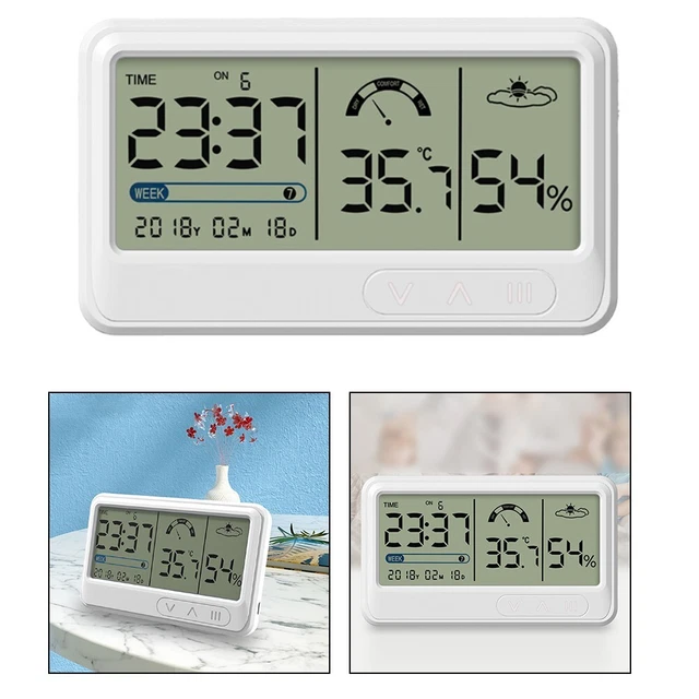HUMIDIMÈTRE TEMPÉRATURE PRÉCISE Horloge Numérique LCD Thermomètre EUR 23,84 - PicClick FR