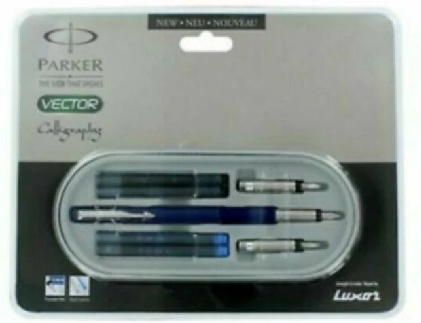 PARKER VECTOR STANDARD Calligraphy Fountain Pen With Stainless Steel ...