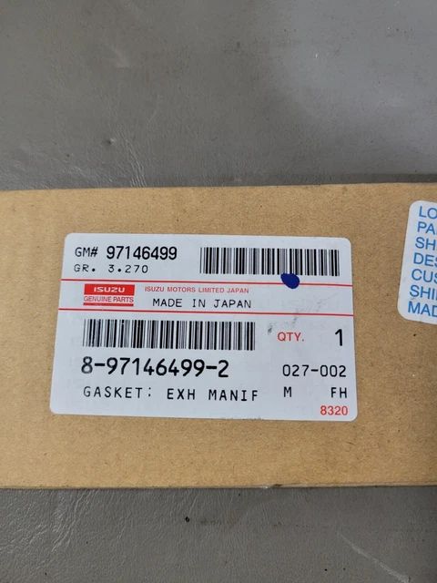 GENUINE ISUZU EXHAUST Pipe Seal Gasket 8-97146499-0 8971464992 NPR NKR ...
