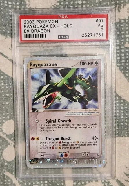 PSA 3 2003 Pokemon EX Dragon Rayquaza EX Holo 97/97 $275.00 - PicClick AU