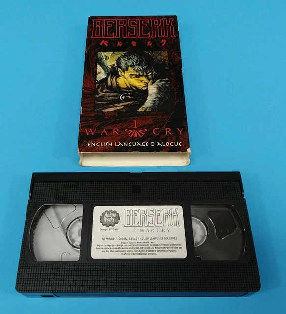 BERSERK VOL 1 War Cry Anime VHS Video Tape English Dubbed EUR 74,58 ...