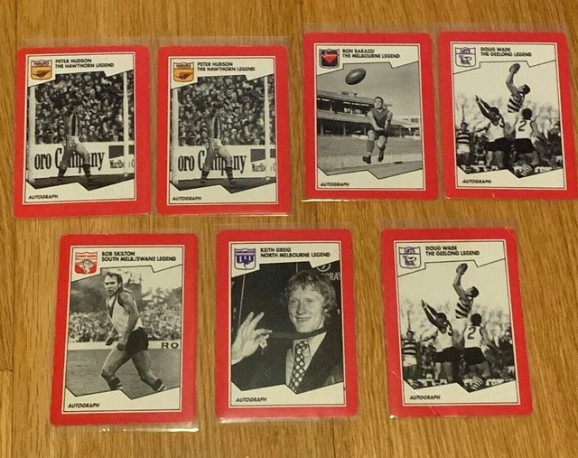 1989 STIMOROL SCANLENS AFL Cards - The Legends - Pick Your Card $5.00 ...