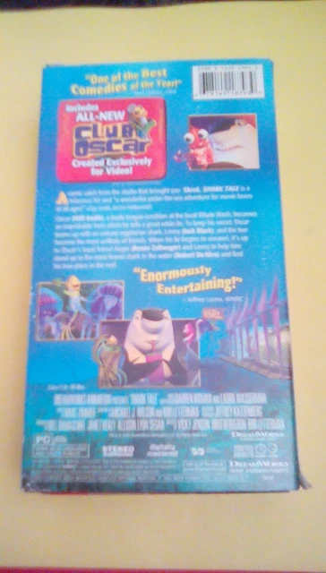 SHARK TALE RARE DreamWorks Animation 2005 VHS cartoon Will Smith Jack ...