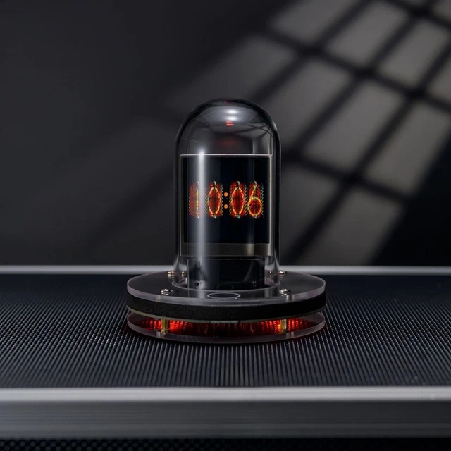 ANIMATED LED TUBE Glow Tube Clock Digital Photo Album Multiple Lighting ...