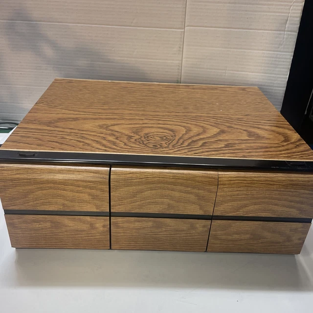 VINTAGE CD DRAWER Faux Wood Holds 66 CDs Cabinet Holder Case Storage ...