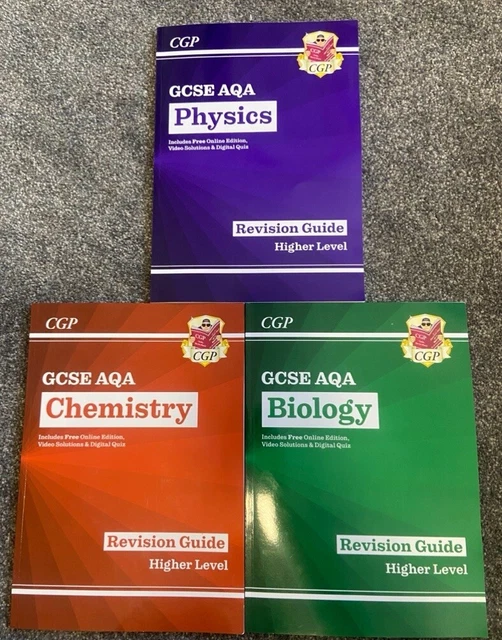 GCSE AQA BIOLOGY Physics Chemistry Revision Guides Higher Triple Science KS4 CGP £15.00 ...
