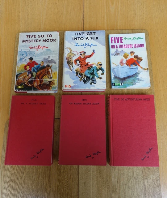 6 VINTAGE Enid Blyton Famous Five Books. 5 hardback and 1 paperback £6. ...