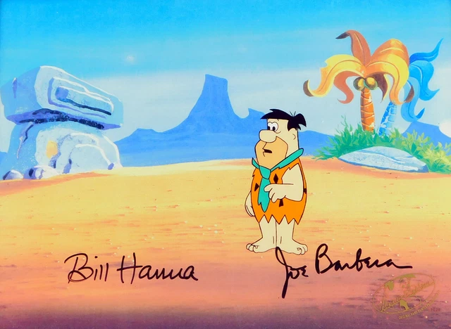 Jetsons Meet The Flintstones Hanna Barbera Signed Opc Production Cel £