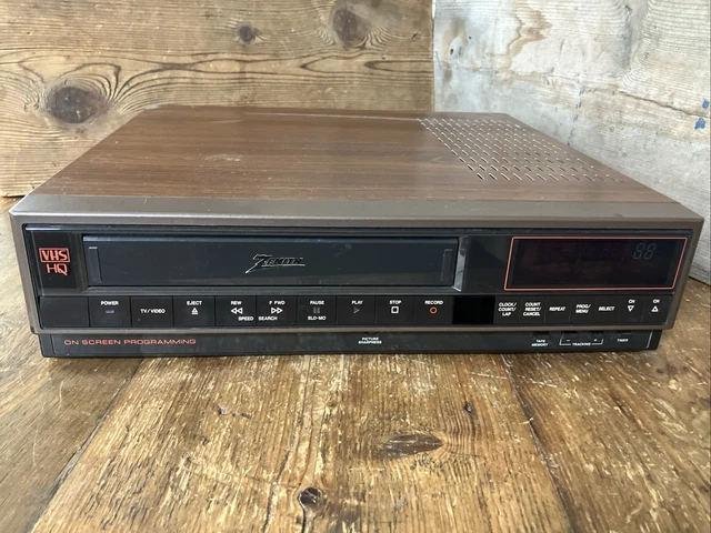 VINTAGE ZENITH VRE205 VCR Video Cassette Recorder VHS HQ WORKING 80s 14 ...