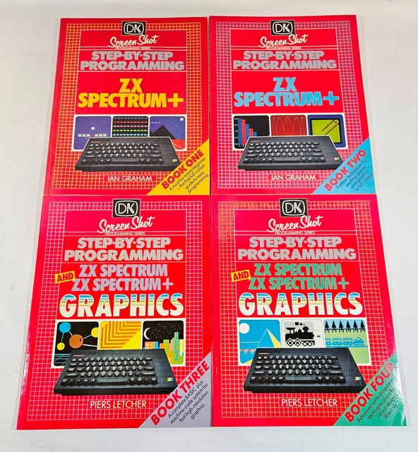 DK SCREEN SHOT Step By Step Programming ZX Spectrum, Books 1 to 4 ...