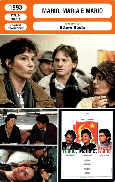 FICHE CINÉMA - ETTORE SCOLA - MARIO, MARIA E MARIO - 1993 EUR 2,49 ...