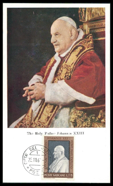 VATICANO MK 1961 COMPLEANNO PAPA GIOVANNI PAPA MAPPA MASSIMA MAXI CARD ...