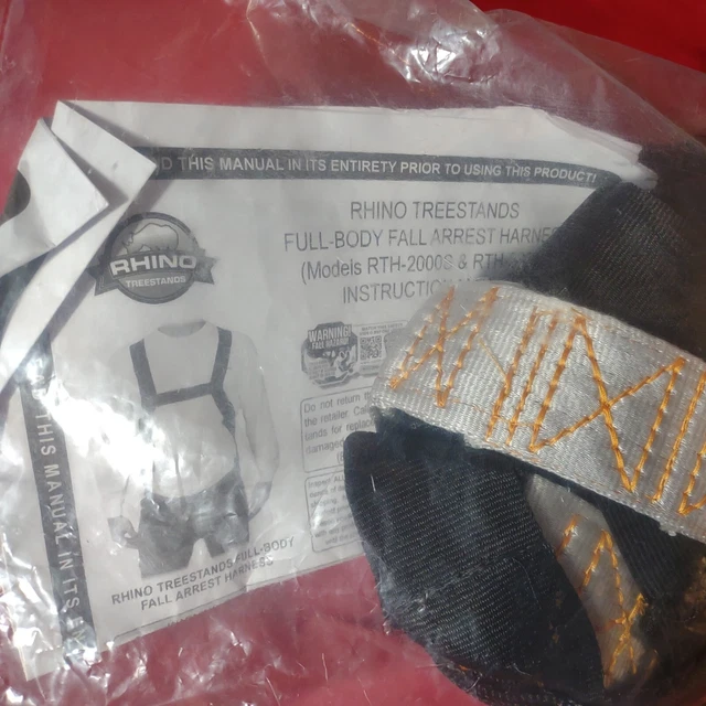 TREE STAND FULL Body Fall Arrest Harness Rhino - Up to 300 lbs - New ...