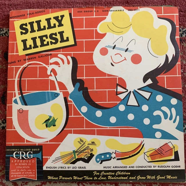 RARE CHILDREN'S ALBUM ‘50s "Silly Liesl ” Young People's Record 78 RPM ...