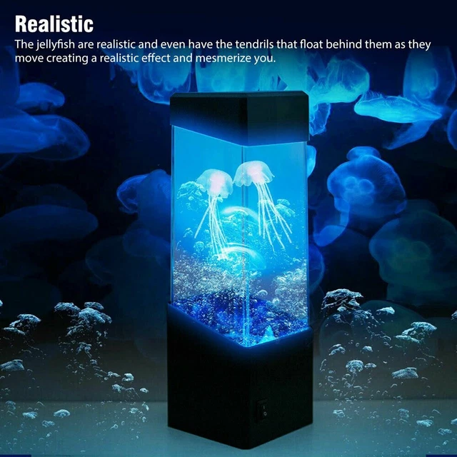 LED JELLYFISH LAVA Lamp Aquarium Fish Tank Color Changing Mood Night ...