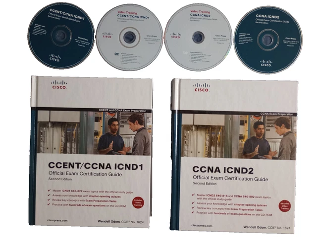 CISCO OFFICIAL EXAM Certification Guide CCENT CCNA ICND1 ICND2 Books Incl 4 CDs £59.98 - PicClick UK