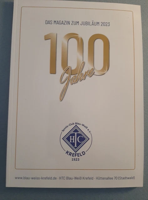 PROGRAMM FESTSCHRIFT JUBILÄUM 100 Jahre Htc Blau Weiss Krefeld 1923 Tennis EUR 2,99 - PicClick DE