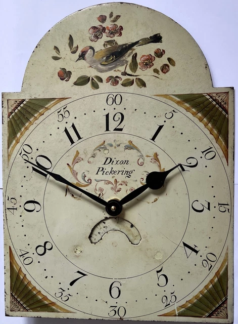 ORIGINAL REVAMPED HAND-PAINTED Grandfather Longcase Clock Dial & Modern ...