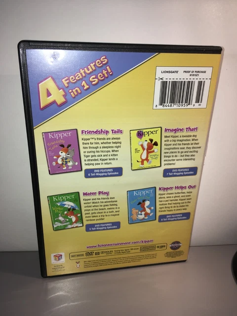 KIPPER 4-FEATURE DVD Set: Friendship Tails, Imagine That, Water Play ...