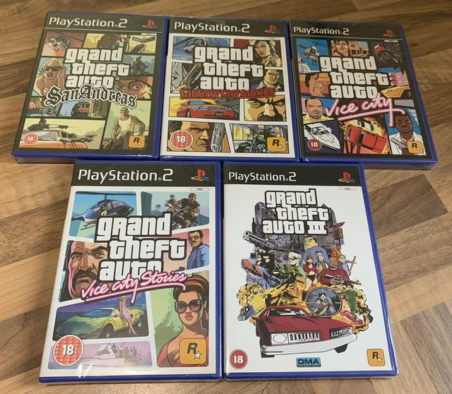 GRAND THEFT AUTO PS2 - PlayStation 2 Bundle - All 5 GTA Games - Mint ...