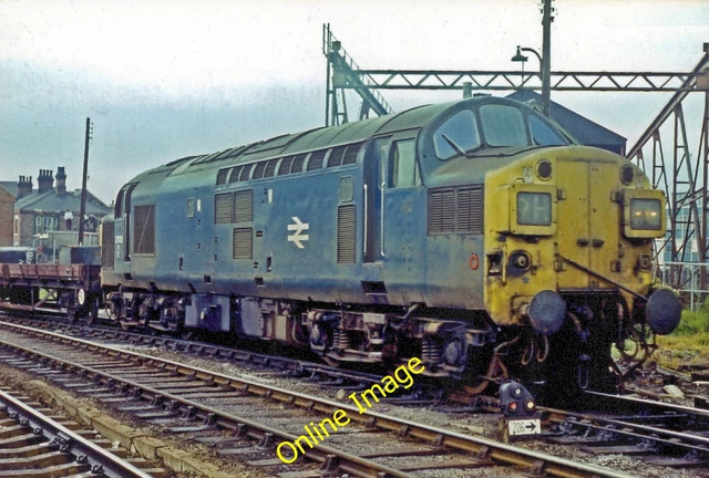 RAILWAY PHOTO 6X4 Class 37 37002 BR Blue Freight at Thornaby c1976 £2. ...