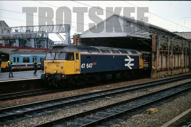 35MM SLIDE BR British Railways Diesel Loco Class 47 47647 Crewe 1989 Original £3.99 - PicClick UK