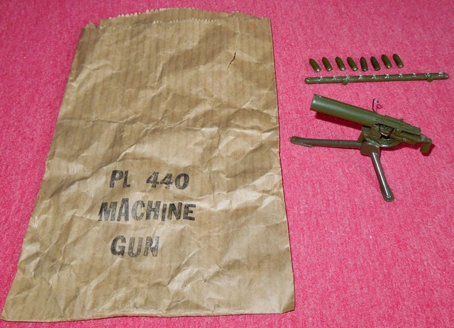 1950S MARX ARMY Training Center HP Green Shell Shooting Machine Gun w ...