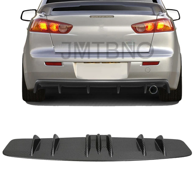 FOR MITSUBISHI LANCER Rear Diffuser 7 Fins Bumper Lip Splitter Spoiler ...