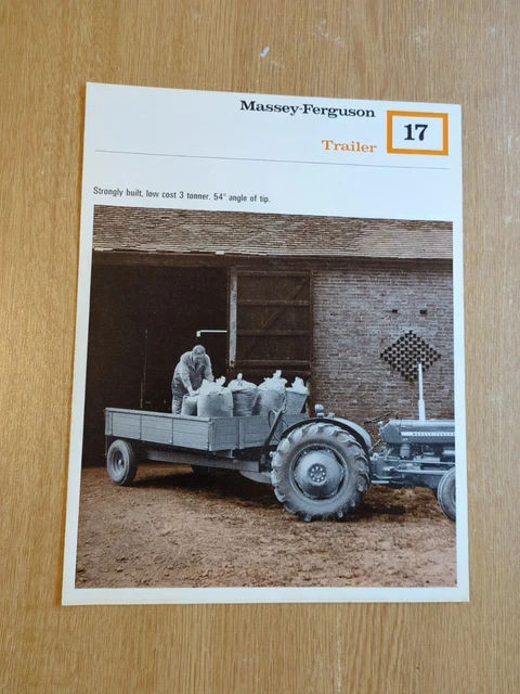 PRE USED MASSEY - FERGUSON No 17 TRACTOR TRAILERS COLOUR FARMING ...