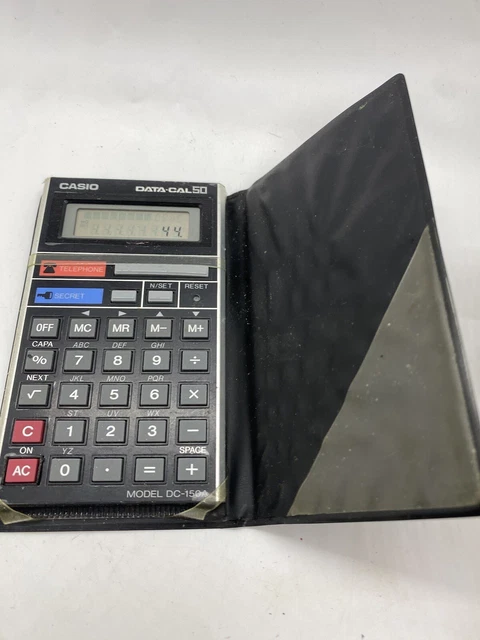 CASIO DATA-CAL 50 Model DC-150A Vintage Pocket Calculator w Telephone ...
