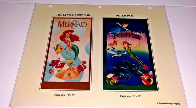 DISNEY LITTLE MERMAID Peter Pan Laminated Promo Binder Rare £127.94 ...