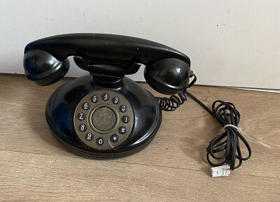 VINTAGE STYLE STEEPLETONE Push Button Black Telephone Model SNW30PB ...