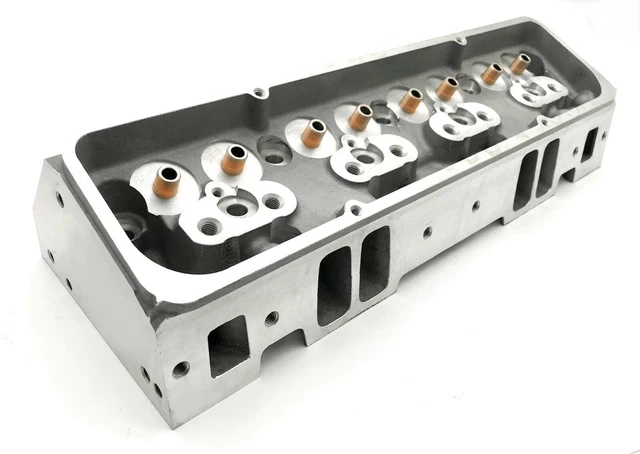 SMALL BLOCK CHEVY Cylinder Head Aluminum Bare Straight Plugs SB SBC 327 ...