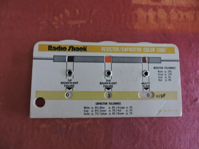 ANCIENNE ABAQUE RADIO SHACK Resistor Inductor mesures EUR 5,00 ...