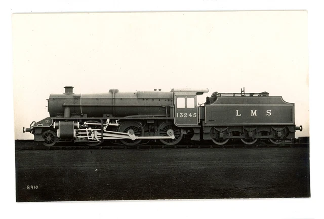 VINTAGE 13245 2-6-0 LMS locomotive & tender train RPPC photograph ...