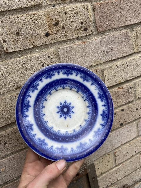 ANTIQUE CHINESE BLUE And White Porcelain Plate Rare Stamped / Maker ...