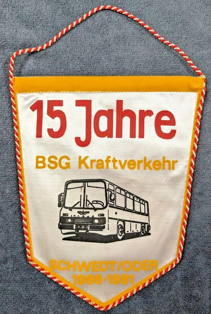 ORIG. DDR WIMPEL BSG Kraftverkehr Schwedt/Oder Chemie Fußball Sport ...
