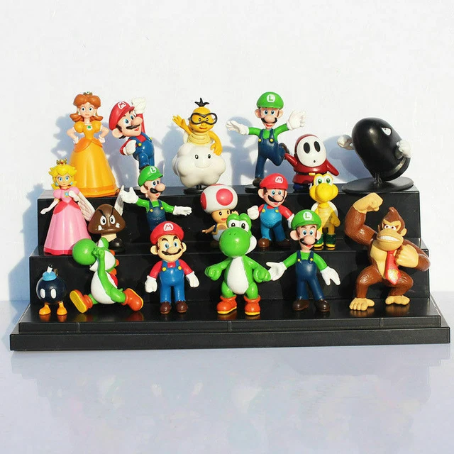 18 PCS SUPER Mario mini Figure Cute Toys doll Action figures Collection ...