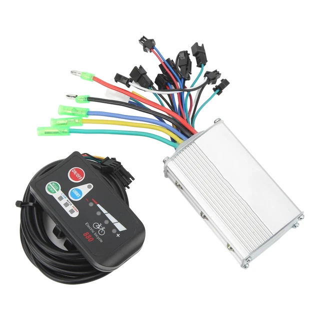 36V MOTOR BRUSHLESS Controller With 880 LED Display Meter Motor ...