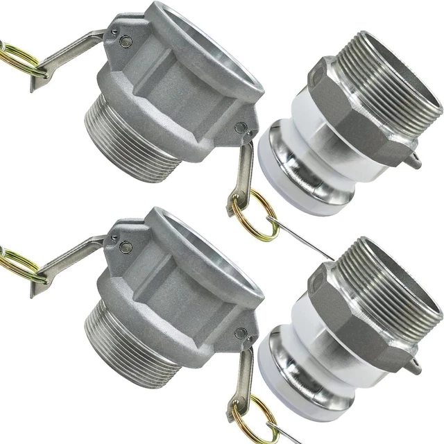 PART F AND B Aluminum Cam Lock Fittings Hose Fitting with Cam Groove ...