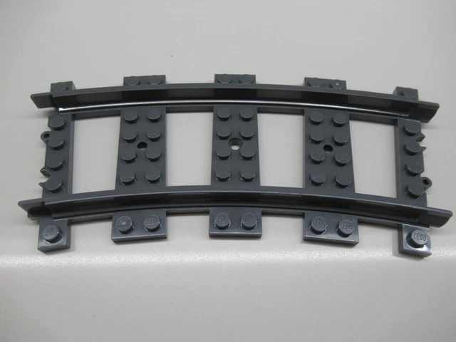 LEGO TRENO TRAIN EISENBAHN 60x CURVED RC RAIL BINARI CURVI GEBOGEN ...