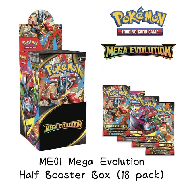 POKEMON TCG MEGA Evolutions Half Booster Box (18 Packs) ME01🔥 SEALED £ ...