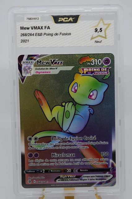 CARTE POKÉMON MEW VMAX FA Rainbow 268/264 E&B Poing de Fusion FR - PCA ...