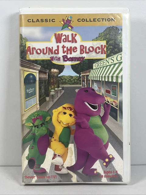 WALK AROUND THE Block With Barney Canadian Clamshell VHS (1999) Works ...