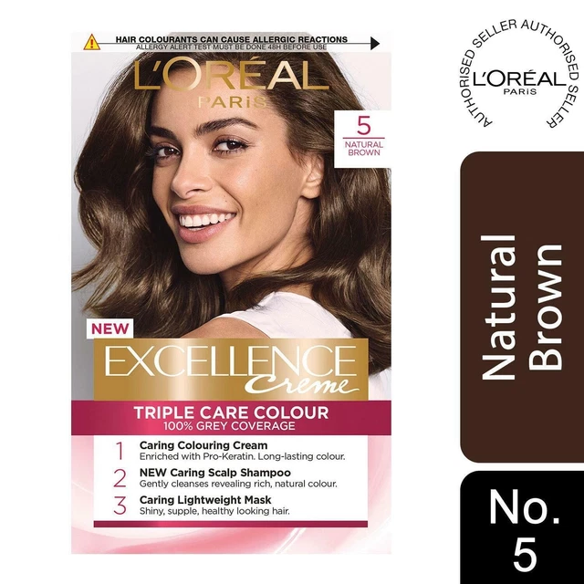 Loreal Paris Excellence Creme Permanent Hair Dye 5 Natural Brown £6