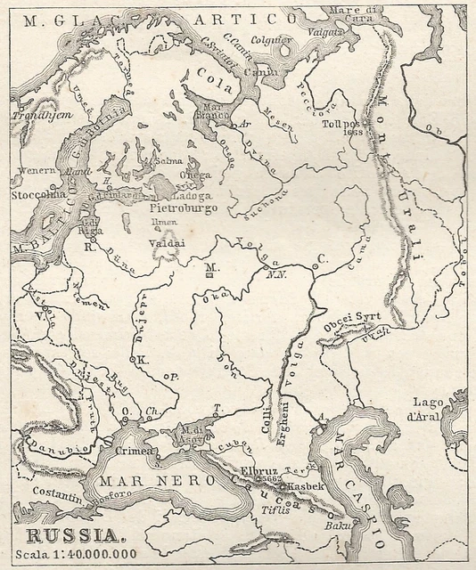 C2168 RUSSIA - Mappa geografica d'epoca - 1913 vintage map EUR 7,90 ...