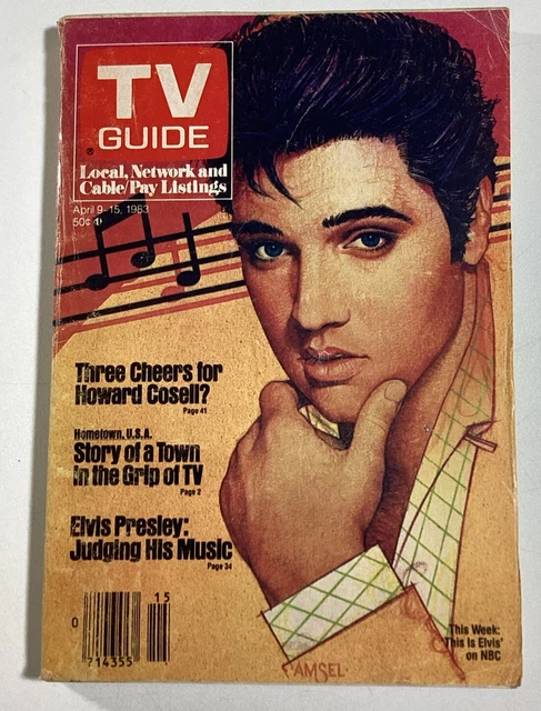 ELVIS TV GUIDE 1983 Miami Florida Ed Howard Cosell Susan Lucci Oscars Local Ads £11.85 - PicClick UK