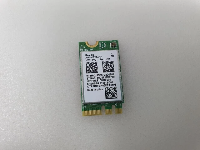 HP 14-BS057SA WIRELESS Wifi card AW-NB274NF Realtek RTL8723DE Genuine ...
